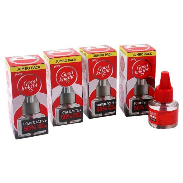 Good Knight Power Activ+ Mosquito Repellent Refill 45 ml (Pack of 4 ...