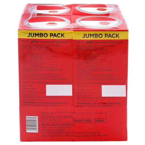 Good Knight Power Activ+ Mosquito Repellent Refill 45 ml (Pack of 4 ...