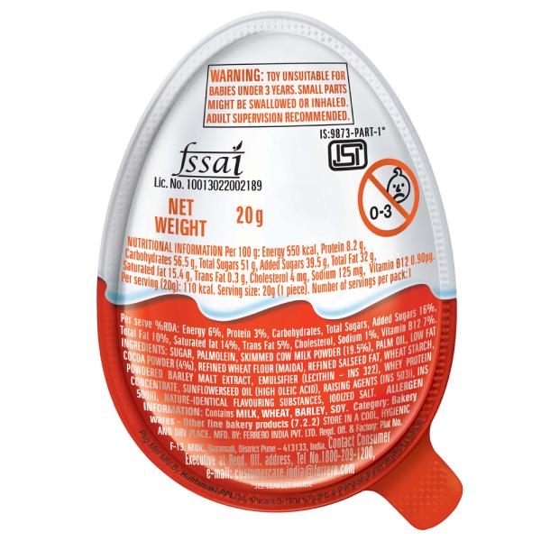 Kinder Joy Surprise Natoons Chocolate 20 g - JioMart