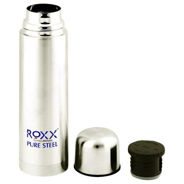 Roxx Basic Stainless Steel Bullet Flask 500 ml with Inner Flip Lid ...