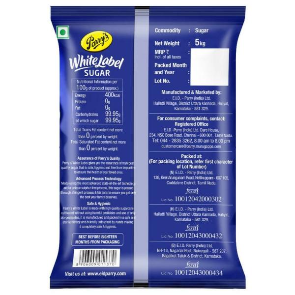 Parry's White Label Sulpher Free Sugar 5 kg - JioMart