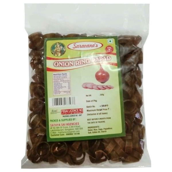Saravana's Onion Ring Papad 200 g - JioMart