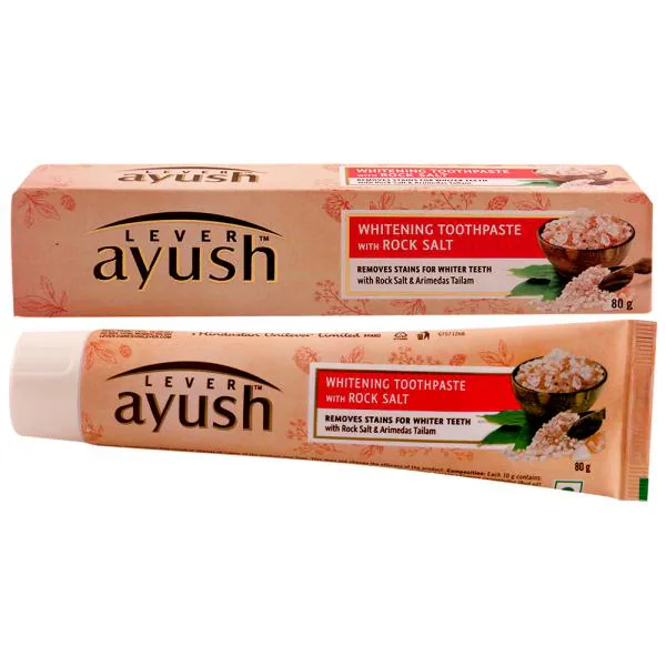 Lever Ayush Whitening Rock Salt Toothpaste 80 g - JioMart
