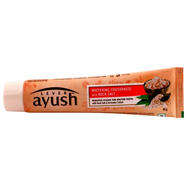 Lever Ayush Whitening Rock Salt Toothpaste 80 g - JioMart