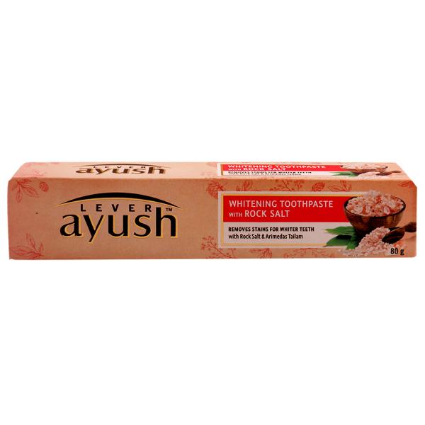 Lever Ayush Whitening Rock Salt Toothpaste 80 g - JioMart