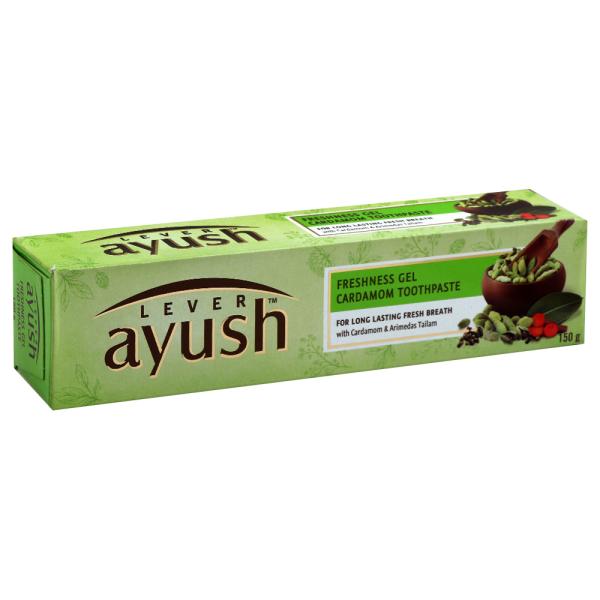 Lever Ayush Freshness Gel Cardamom Toothpaste 150 g - JioMart