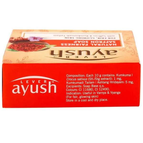 Ayush Natural Fairness Saffron Soap 100 g - JioMart