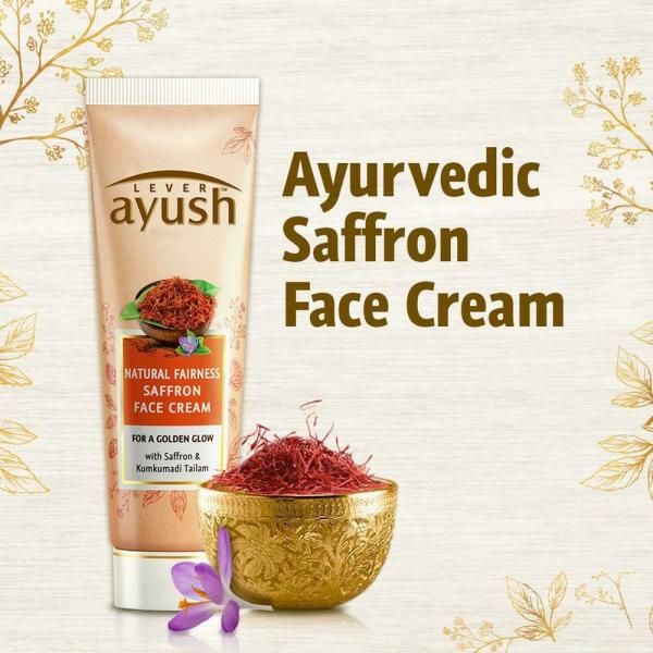 Ayush Saffron & Kumkumadi Tailam Natural Fairness Face Cream for Golden ...