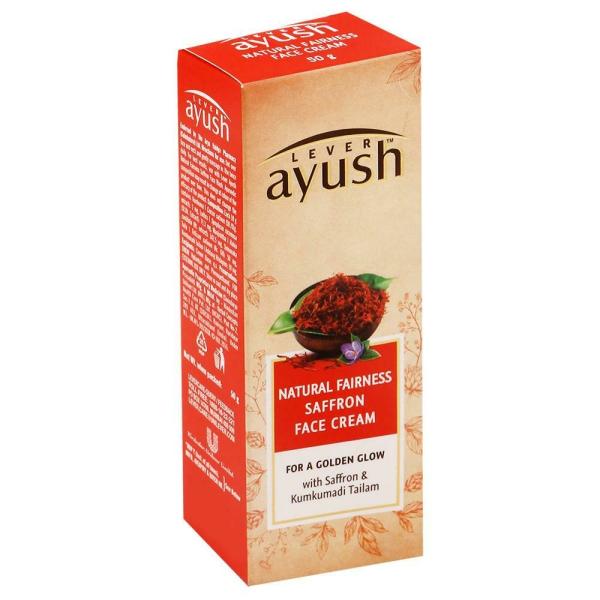 Ayush Saffron & Kumkumadi Tailam Natural Fairness Face Cream for Golden ...