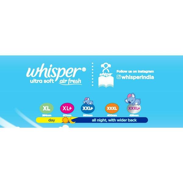 Whisper Ultra Soft Sanitary Napkin with Wings (XL) 30 pads - JioMart