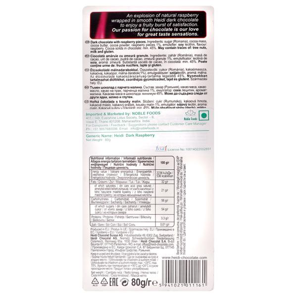 Heidi Raspberry Dark Chocolate 80 g - JioMart