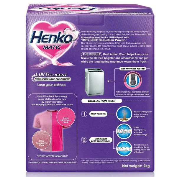 Henko Matic Top Load Detergent Powder 2 kg - JioMart