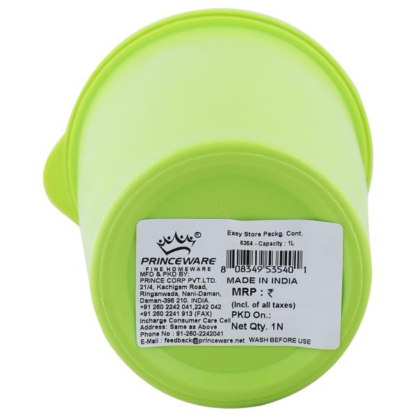 Princeware Easy Store Assorted Round Plastic Container 1 L - JioMart