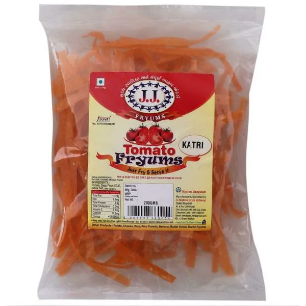 J.J. Tomato Katri Fryums 200 g - JioMart