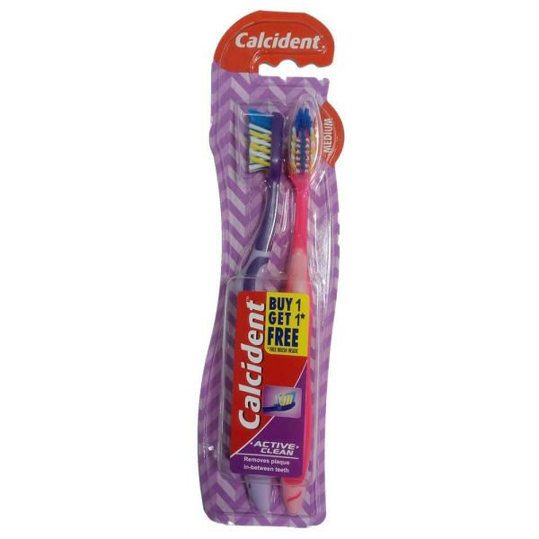 Calcident Active Clean (Medium) Toothbrush (Buy 1 Get 1 Free) - JioMart