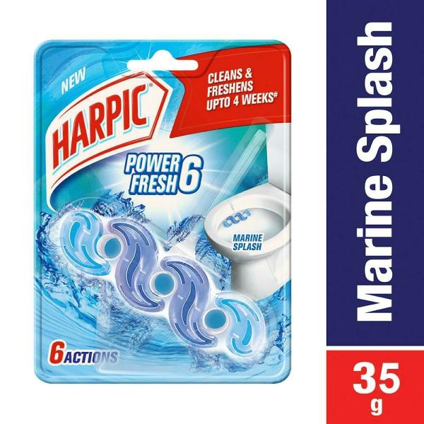 Harpic Power Fresh Marine Splash Toilet Rim Block 35 g - JioMart