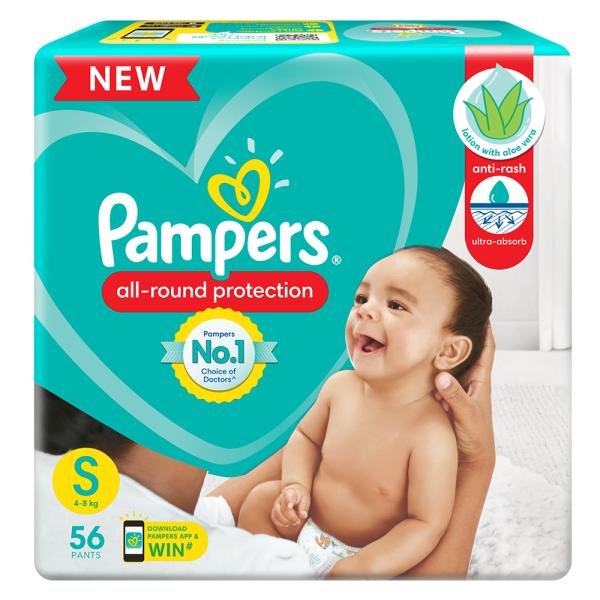 Pampers All-Round Protection Pants (S) 56 count (4 - 8 kg) - JioMart