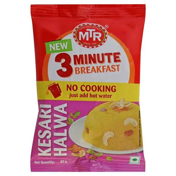 MTR 3 Minute Breakfast Kesari Halwa Mix 60 g - JioMart