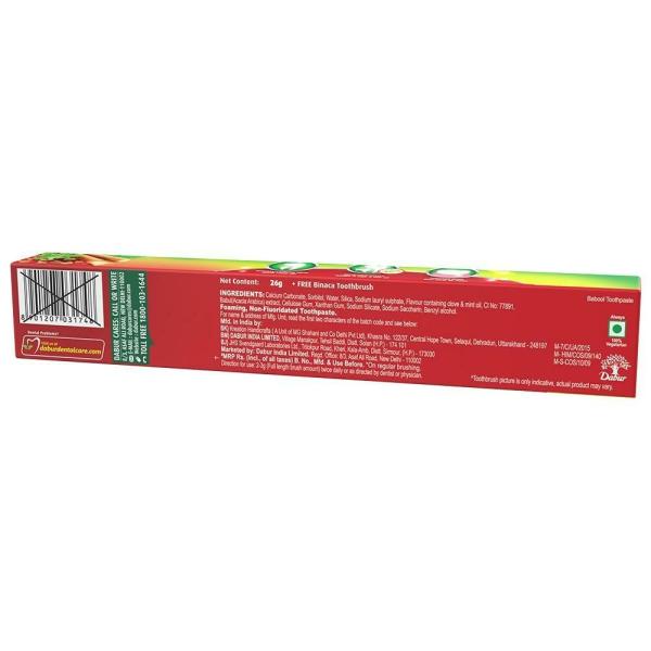Dabur Babool Toothpaste 26 g (Get Free Binaca Toothbrush) - JioMart