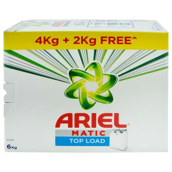 Ariel Matic Top Load Detergent Powder 4 kg (Get Extra 2 kg Free) - JioMart
