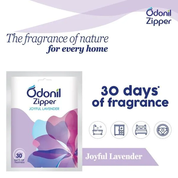 Odonil Zipper Joyful Lavender Air Freshener 10 g - JioMart