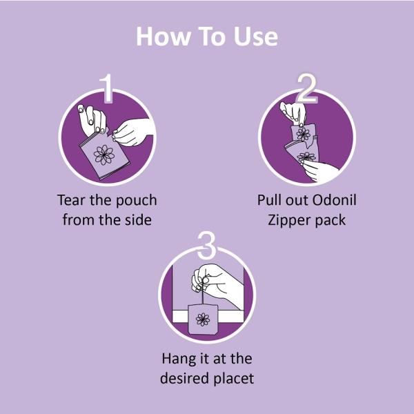 Odonil Zipper Joyful Lavender Air Freshener 10 g - JioMart