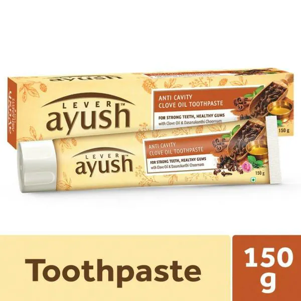 Lever Ayush Anti Cavity Clove Oil Toothpaste 150 g - JioMart