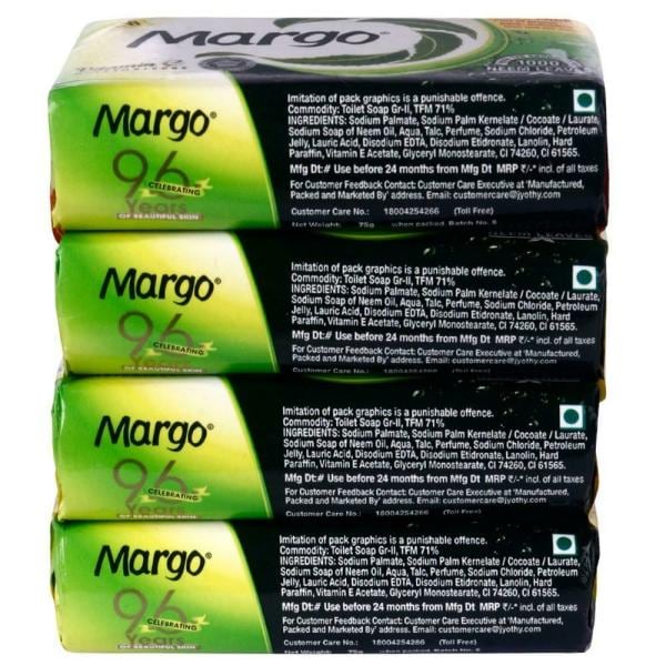 Margo 100% Original Neem Soap 75 g (Pack of 4) - JioMart