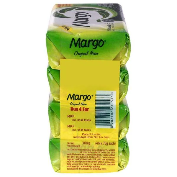 Margo 100% Original Neem Soap 75 g (Pack of 4) - JioMart