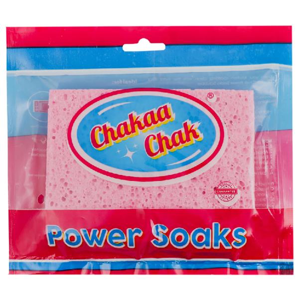 Chakaachak Power Soaks Pink Dishwash Scrub Pad (13.4 cm x 1.6 cm x 9.2 ...