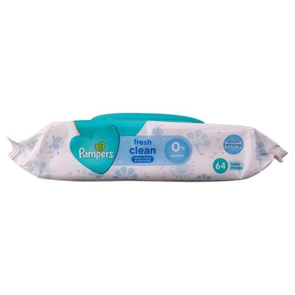 Pampers Fresh Clean Baby Wipes 64 pcs - JioMart