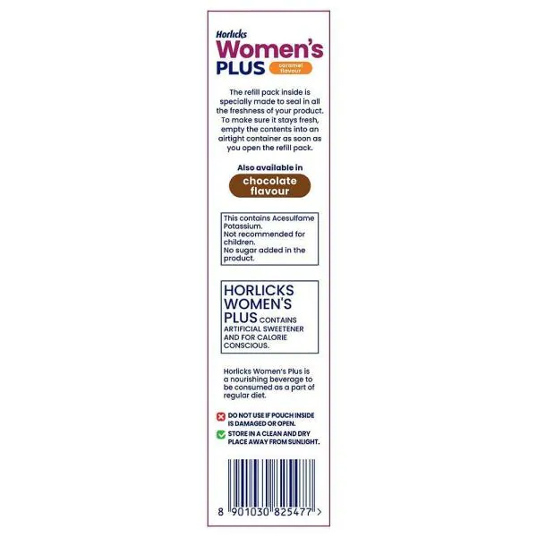 Women's Horlicks Plus Caramel Flavour Nutrition Drink 400 g - JioMart