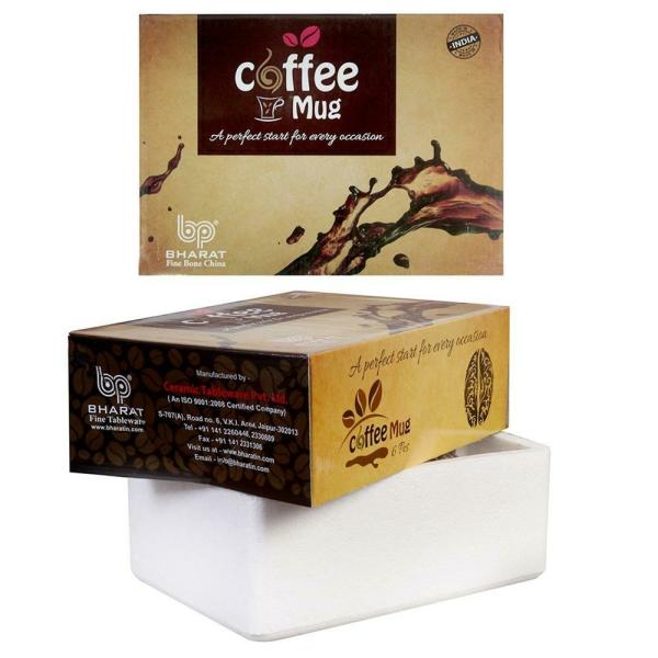 BP Bharat Magic Assorted Ceramic Coffee Mug 180 ml (Set of 6) - JioMart
