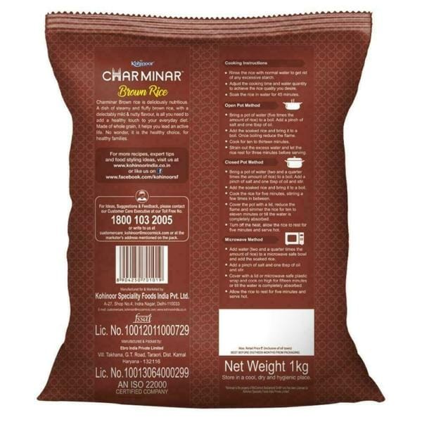 Kohinoor Charminar Brown Rice 1 kg - JioMart