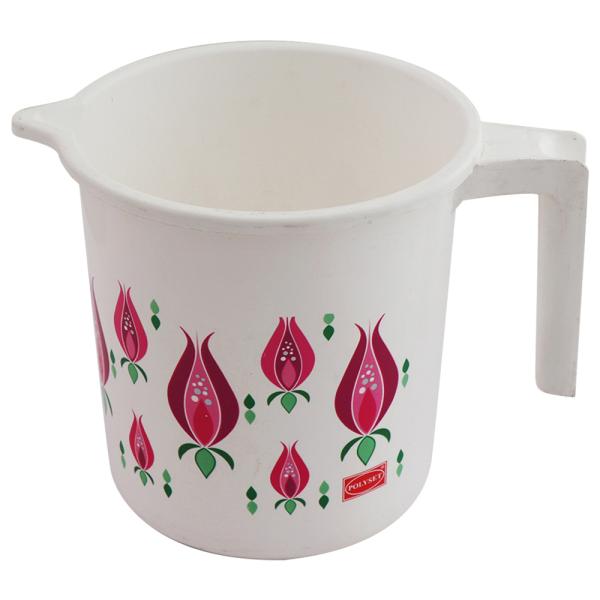 Polyset Flora White & Pink Printed Plastic Mug 1.5 L - JioMart