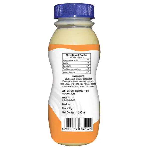 Dodla Dairy Badam Flavoured Milk 200 ml (Bottle) - JioMart