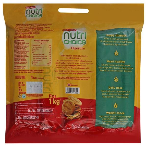 Britannia NutriChoice Hi-Fibre Digestive Biscuits 1 kg - JioMart