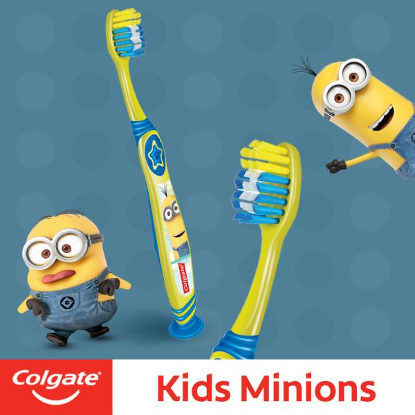 Colgate Minions (Extra Soft) Kids Toothbrush with Tongue Cleaner (5 ...