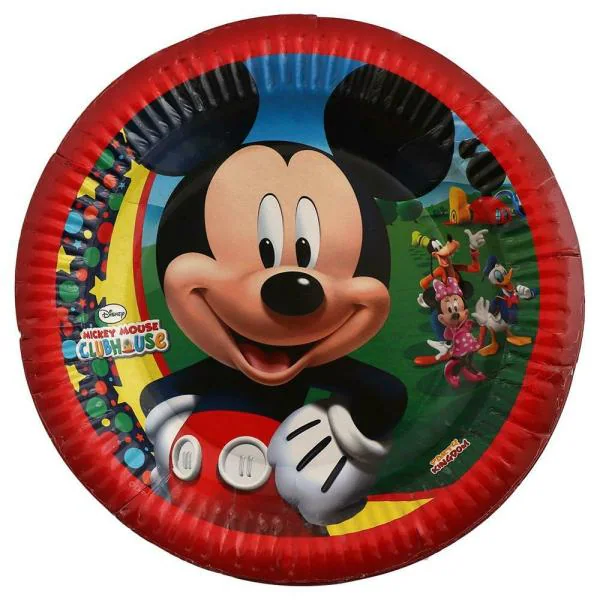 Party Kingdom Mickey Mouse Big Paper Plate (Pack of 10) - JioMart