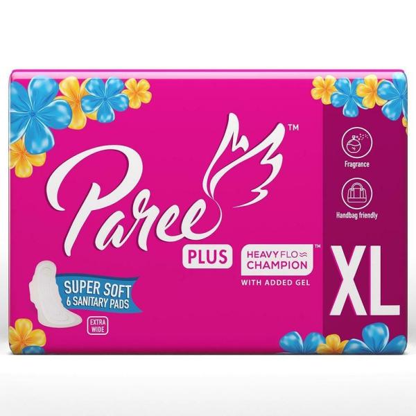 Paree Pariz Petal Soft Touch Sanitary Napkin with Wings (XL) 6 pads ...