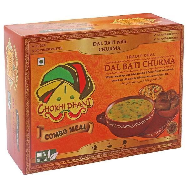 Chokhi Dhani Ready To Eat Daal Bati Churma 470 g - JioMart