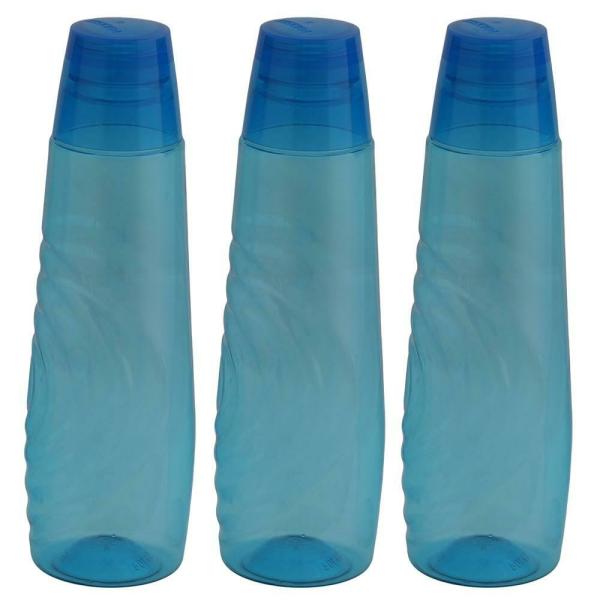 Polyset Breeza Assorted Colour Plastic Water Bottle 1 L (Set of 3 ...