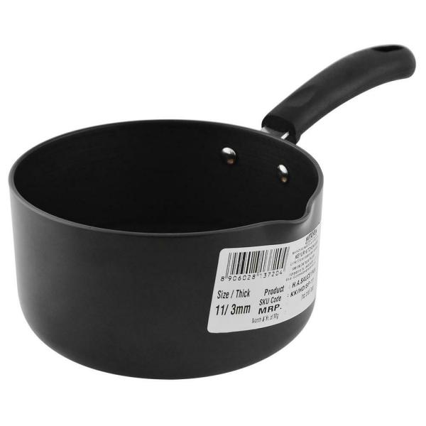 Kitchen Essentials Keyur Hard Anodised Sauce Pan 11 inch - JioMart