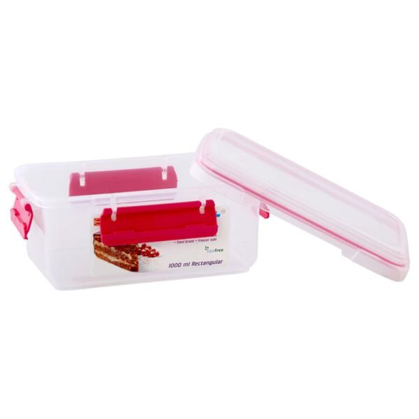 Polyset Lock-It Red Rectangular Plastic Container 1 L - JioMart