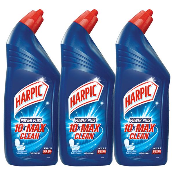 Harpic Power Plus Original Disinfectant Toilet Cleaner 600 ml (Pack of 3) - JioMart