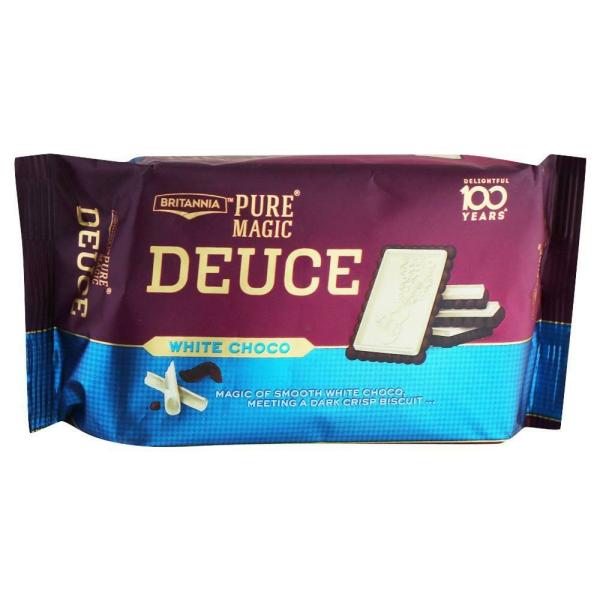 Britannia Pure Magic Deuce White Choco Cream Biscuits 60 g - JioMart