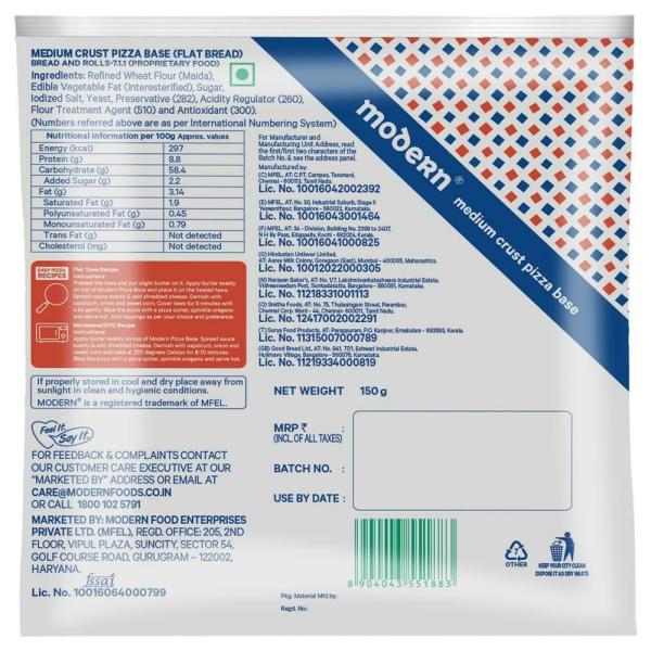 Modern Medium Crust Pizza Base 150 g (Pack) - JioMart