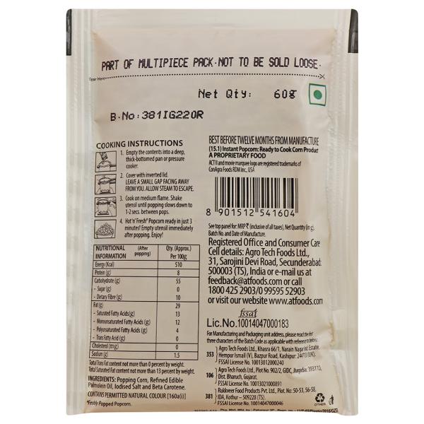 Act II Golden Sizzle Popcorn 60 g (3 pcs) - JioMart