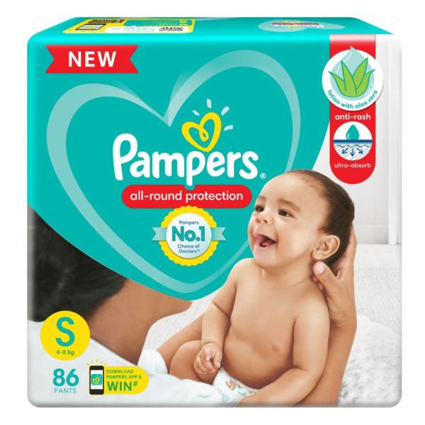 Pampers All-Round Protection Pants (S) 86 count (4 - 8 kg) - JioMart