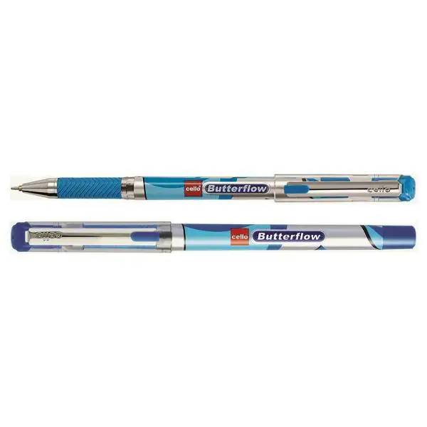 Bic Cello 0.7 mm Butterflow Blue Ballpoint Pen (Pack of 5) - JioMart